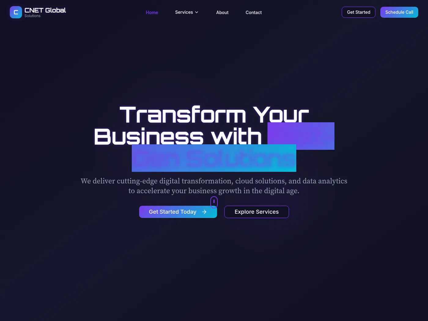 Consulting Services Website for UX/UI Designer