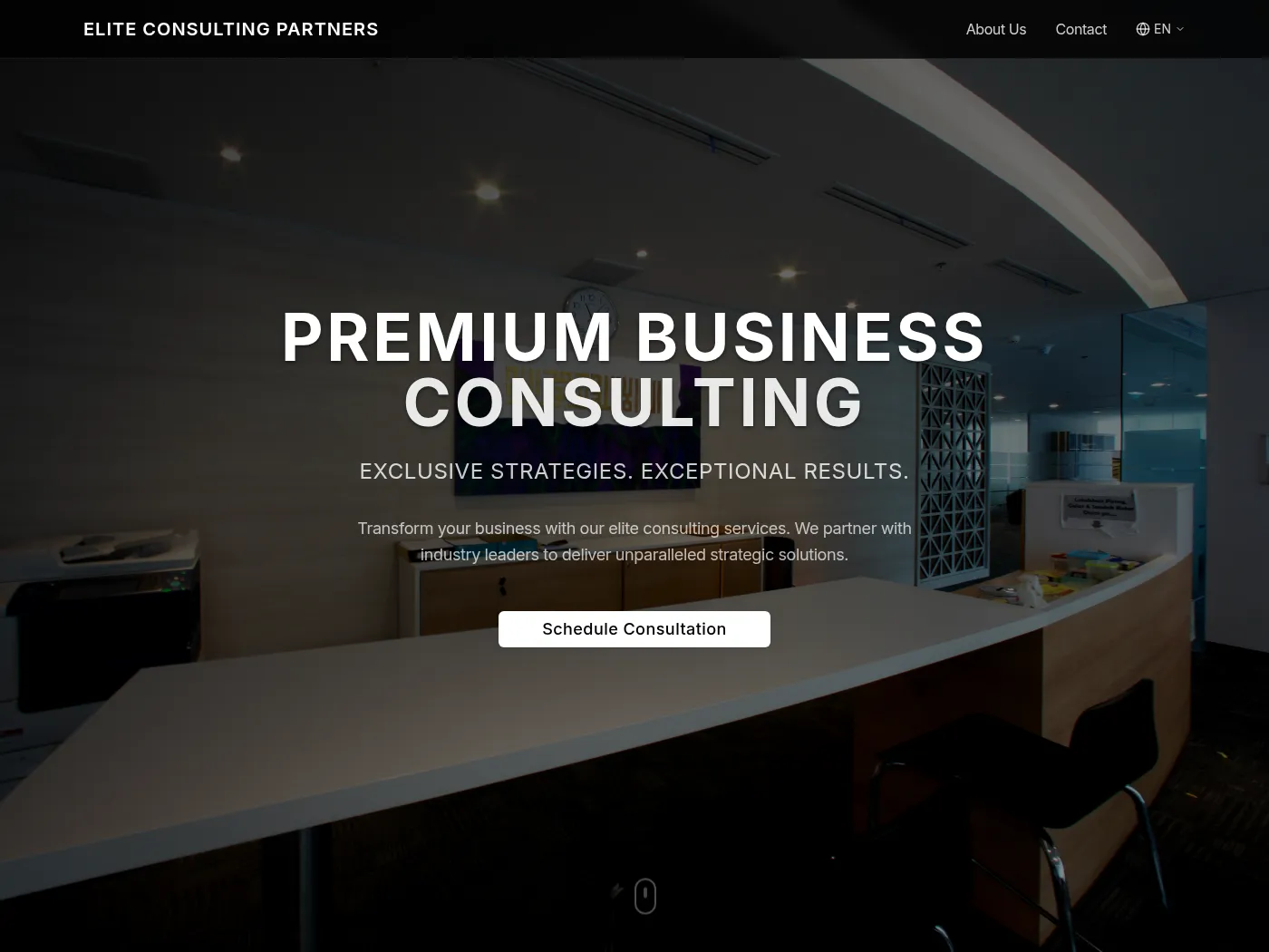 Consulting Website Landing Page Inspired by BestSecret