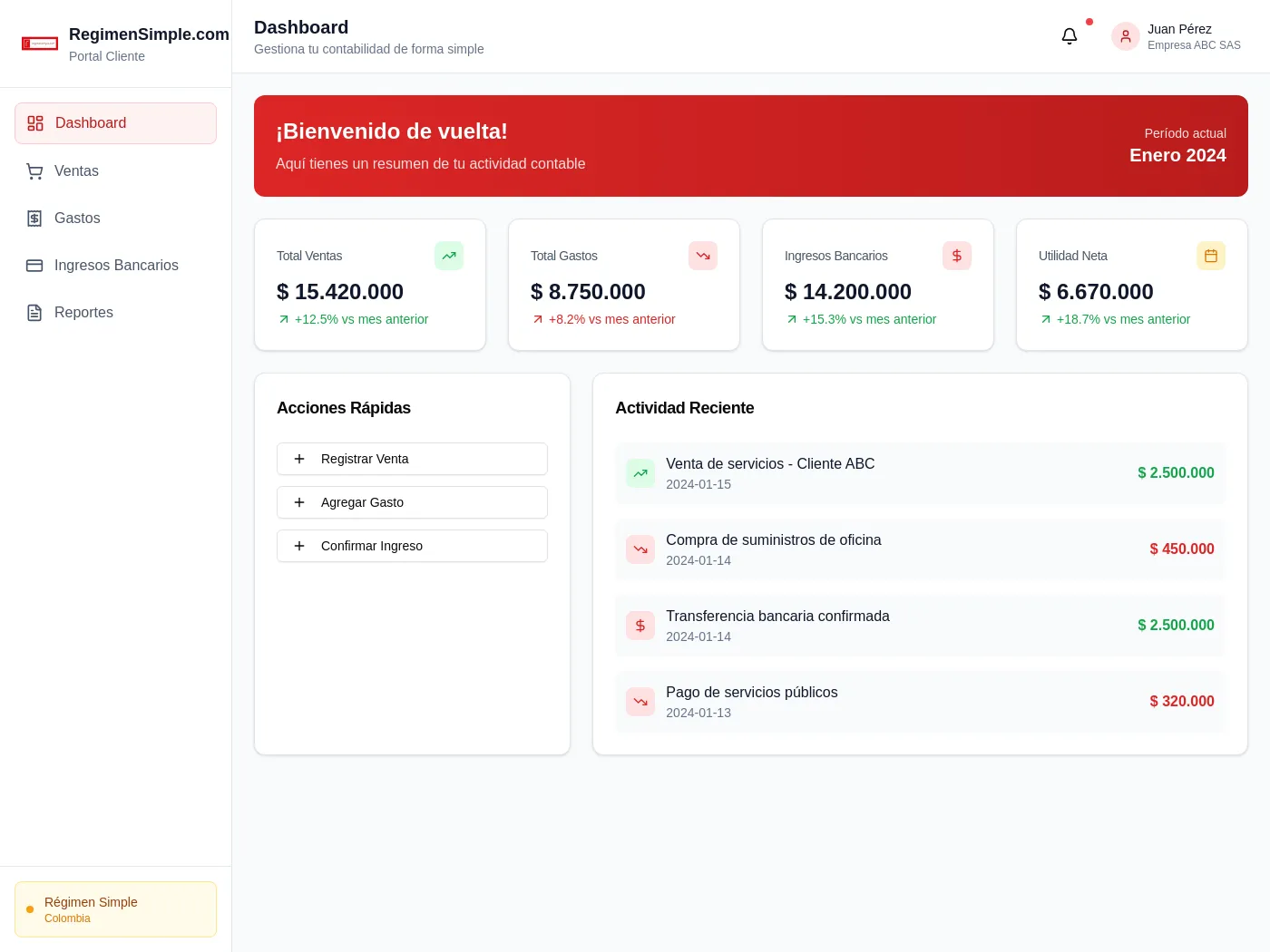 Contabilidad Simple Colombia - Cliente Portal