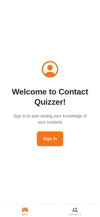 Contact Quizzer