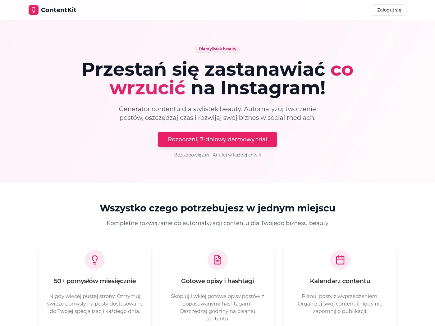 ContentKit for Beauty Stylists – SaaS Content Automation Platform