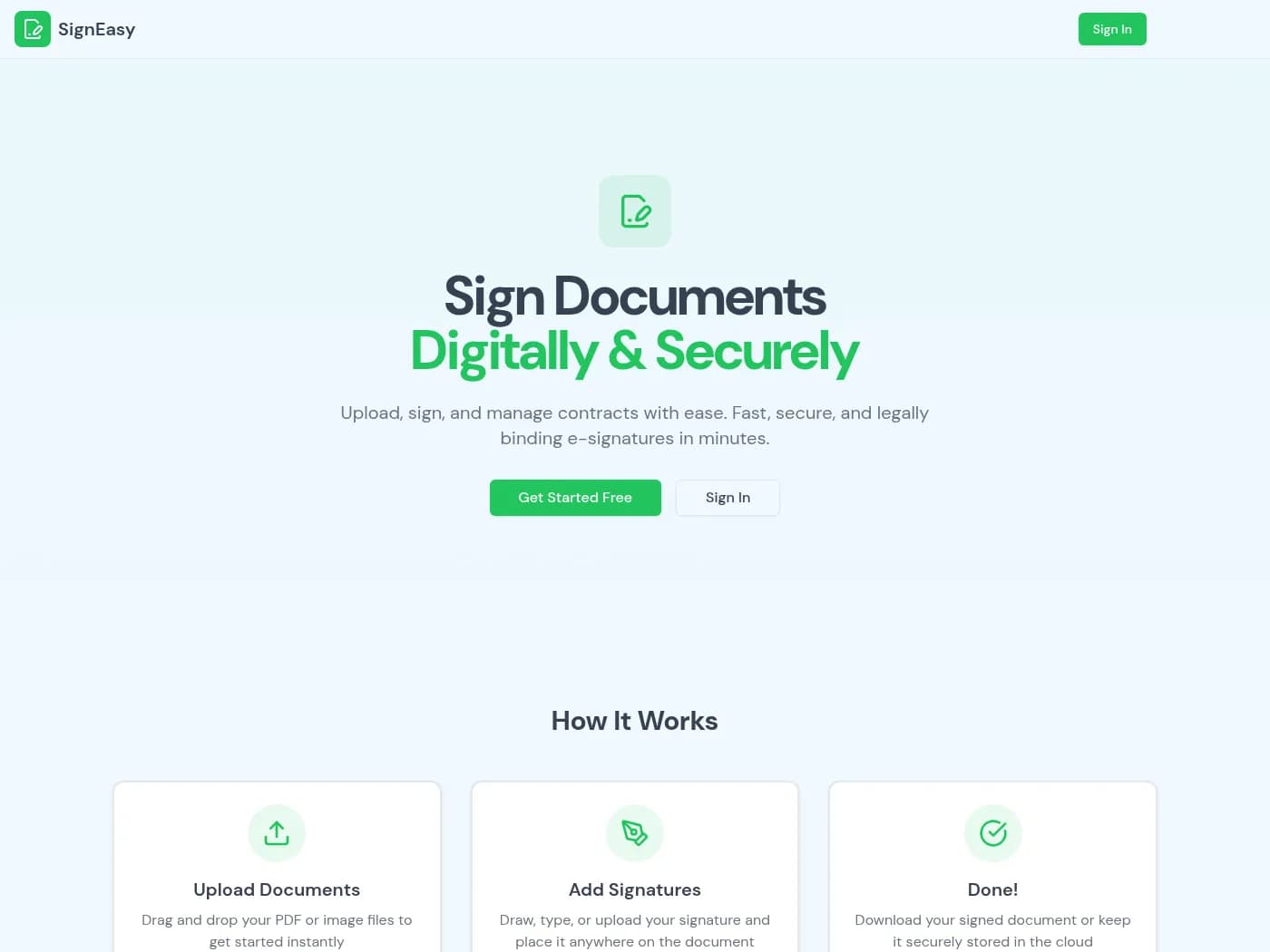 SignEasy - Digital Contract E-Signature Platform