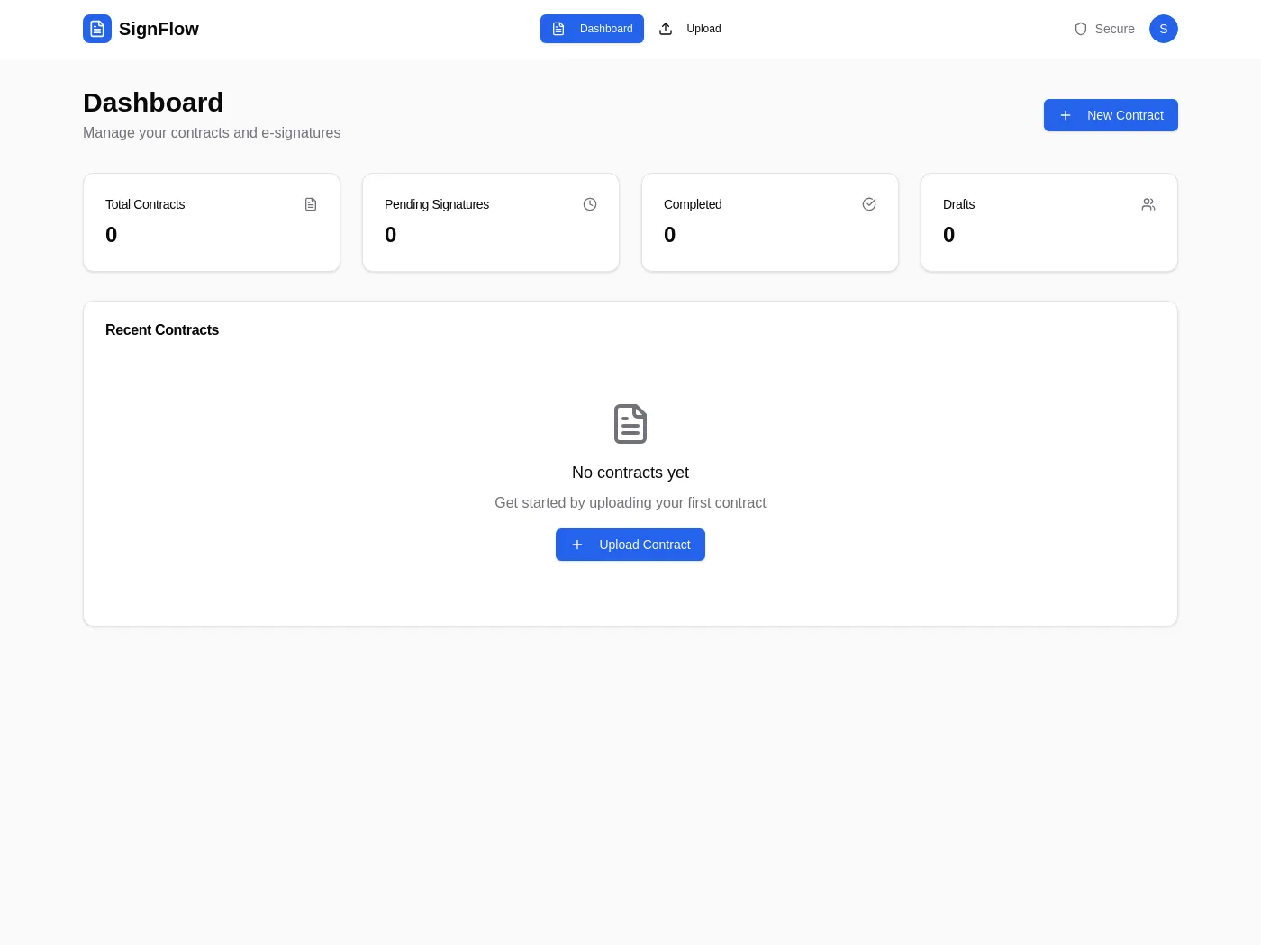 SignFlow: Digital Contract E-Signature Platform
