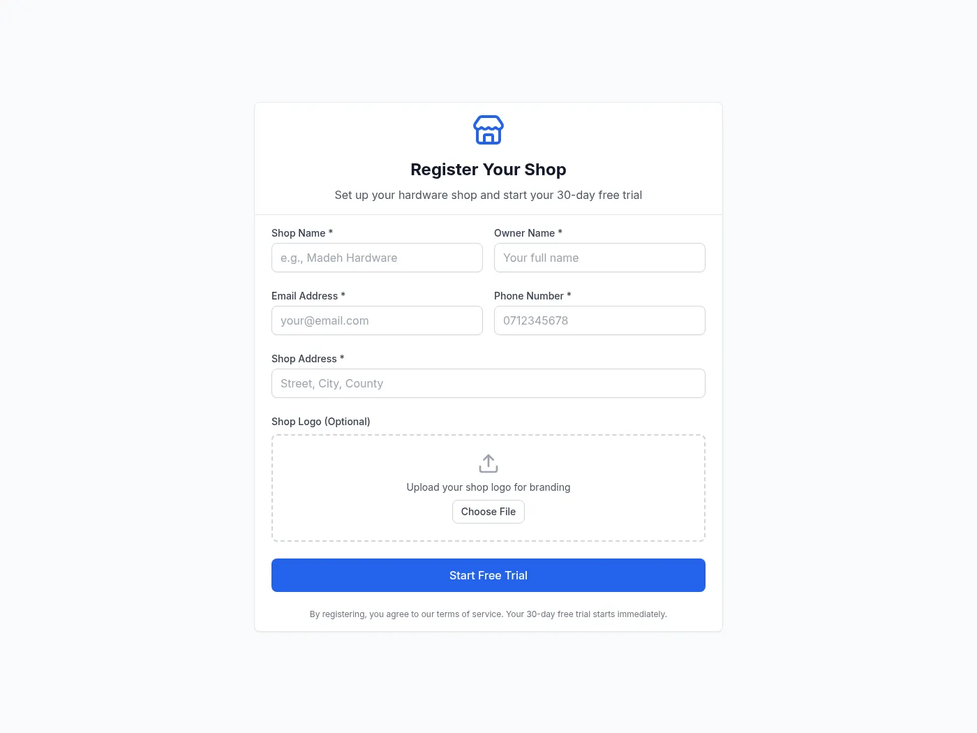 Control Duka – Multi-Shop Hardware Management SaaS Platform