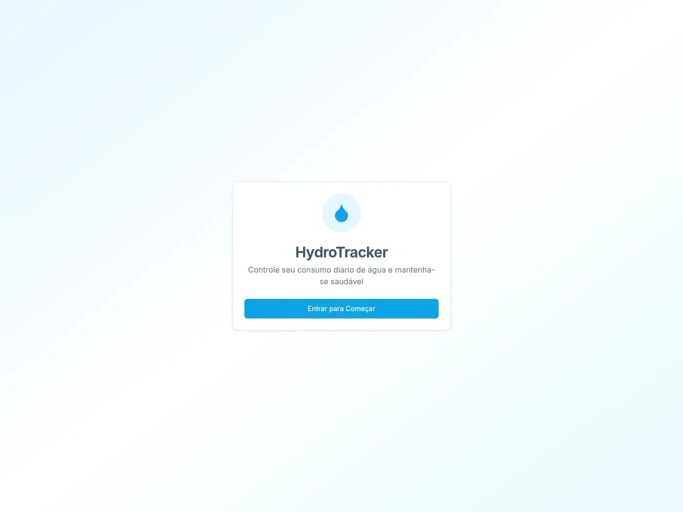 HydroTracker – Controle Diário de Consumo de Água