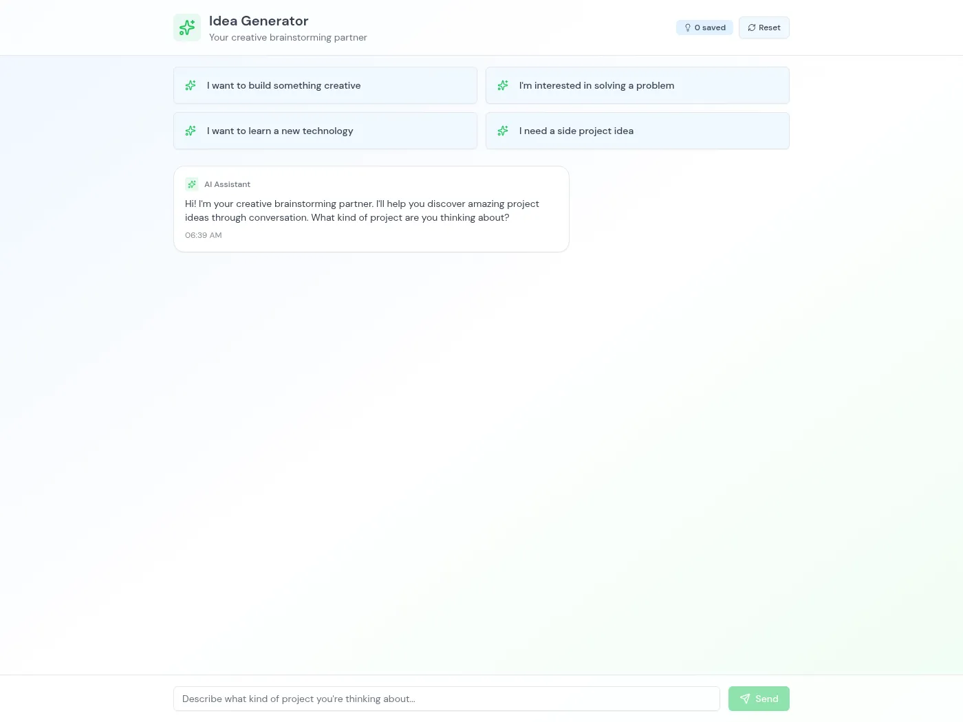Conversational Idea Generator