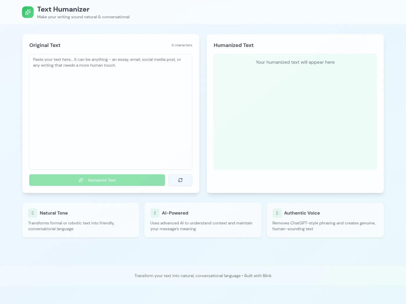 Conversational Text Humanizer