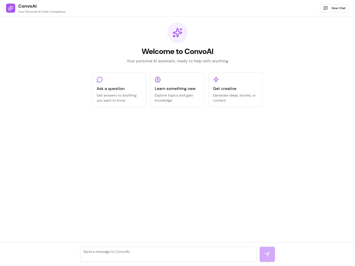 ConvoAI: Your Personal AI Chat Companion
