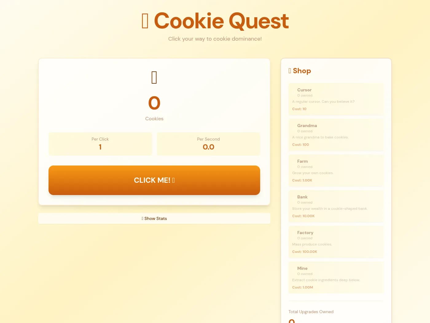 Cookie Clicker Quest