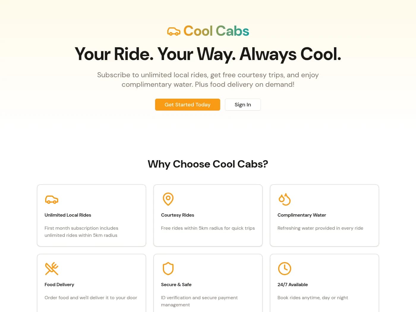 Cool Cabs Subscription