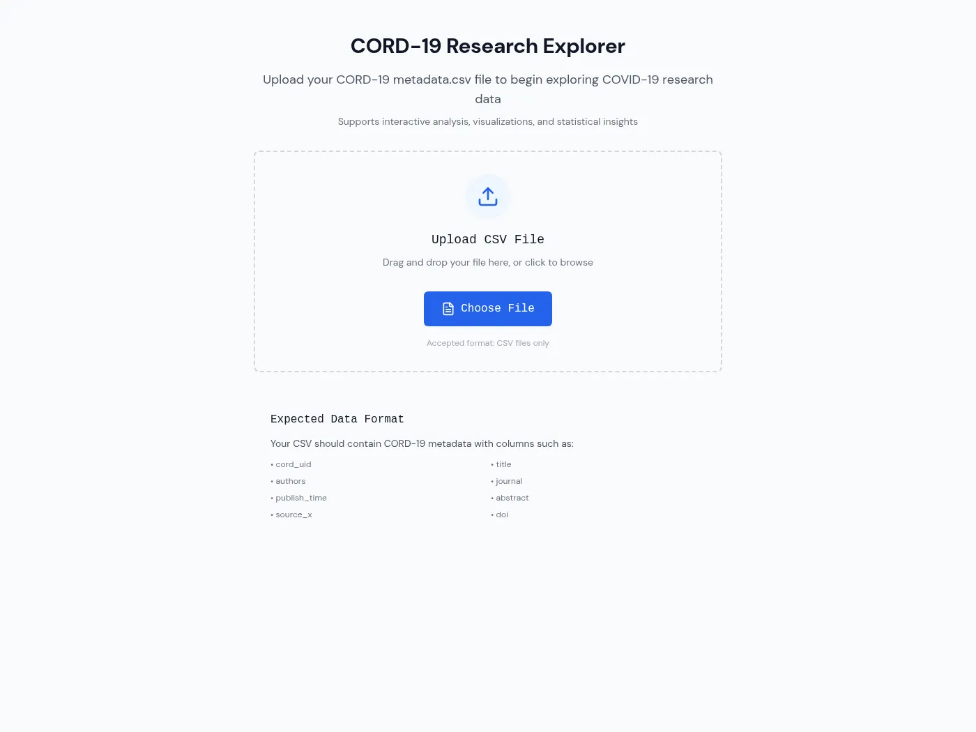 CORD-19 COVID-19 Research Explorer