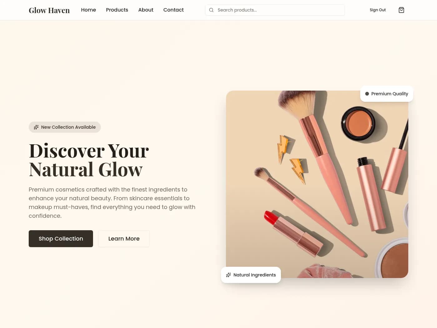 Glow Haven Cosmetics Web Store