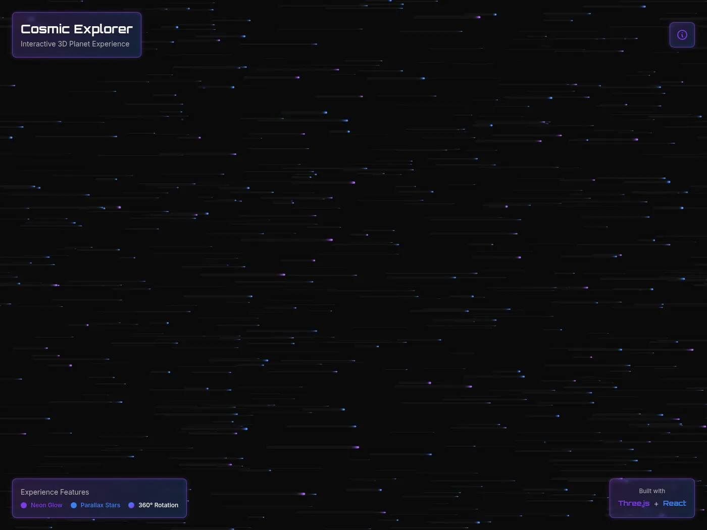 Cosmic 3D Planet Explorer
