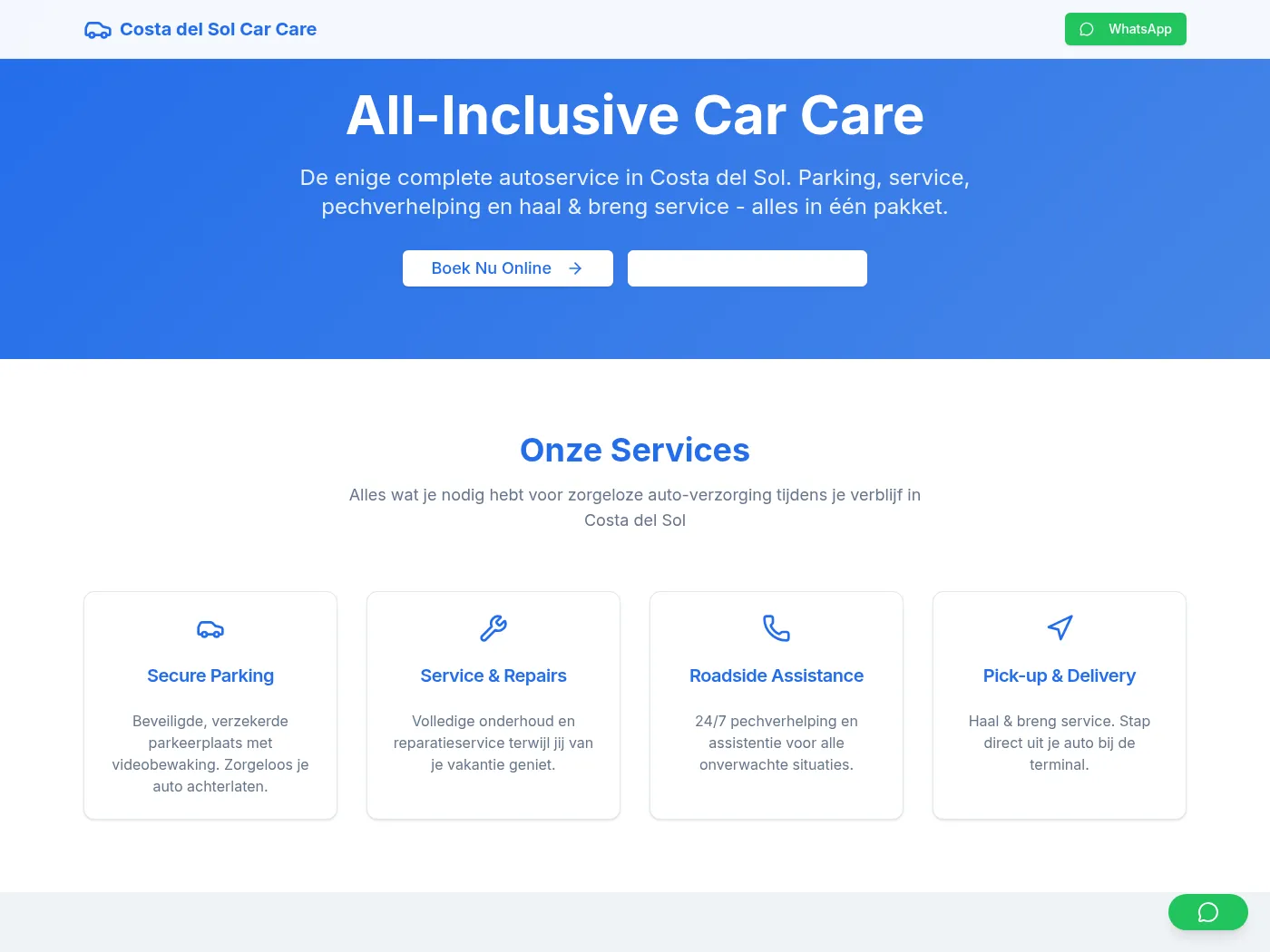Costa del Sol All-Inclusive Car Service Website