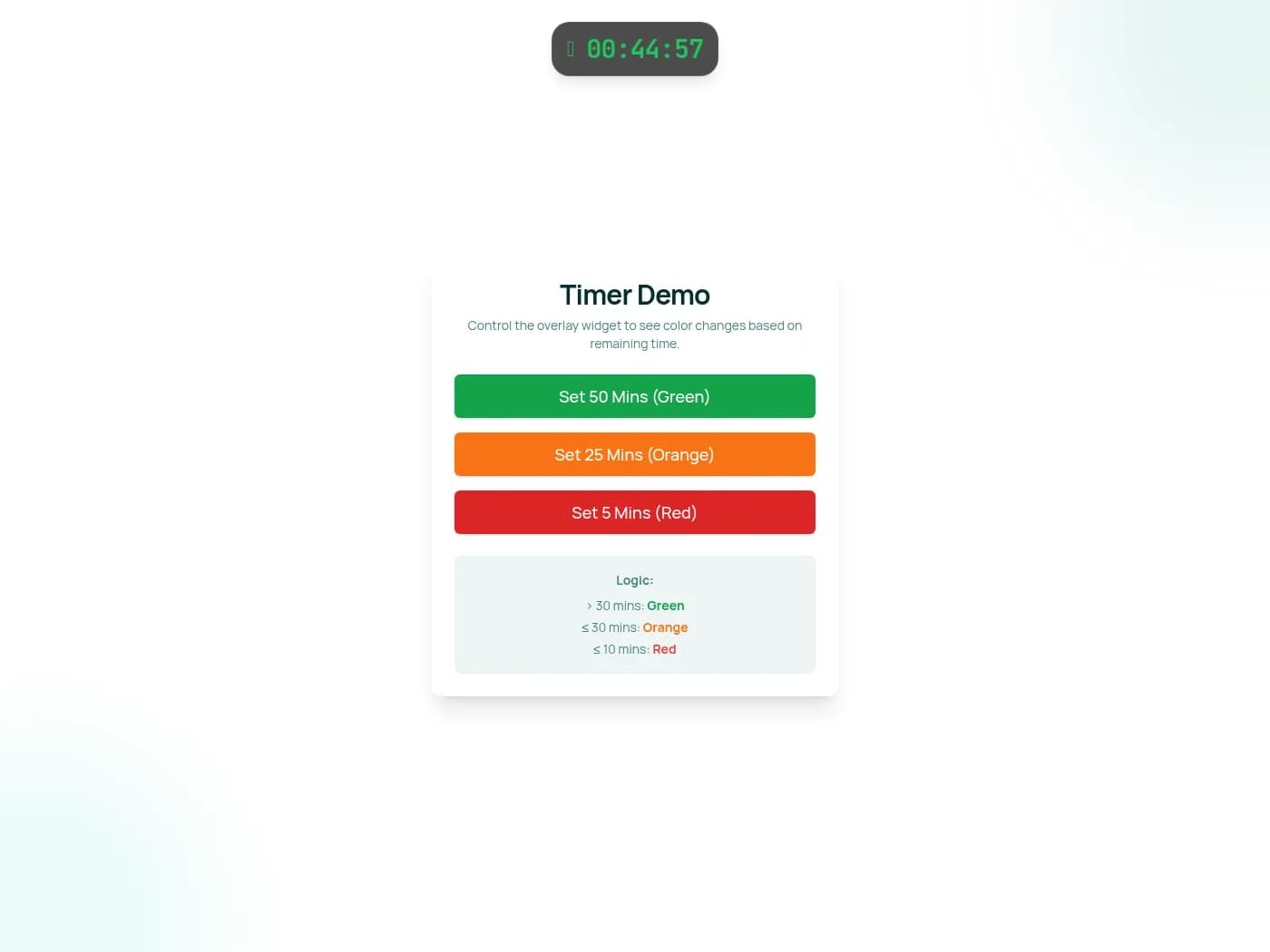 Countdown Overlay Widget
