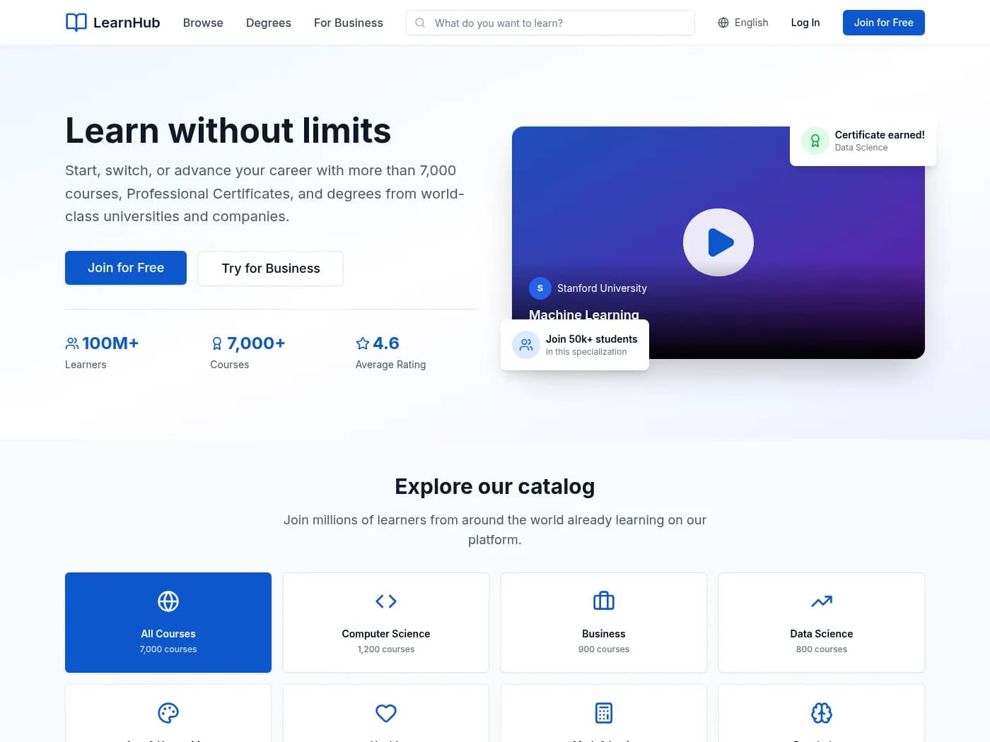 Coursera Learning Platform Clone