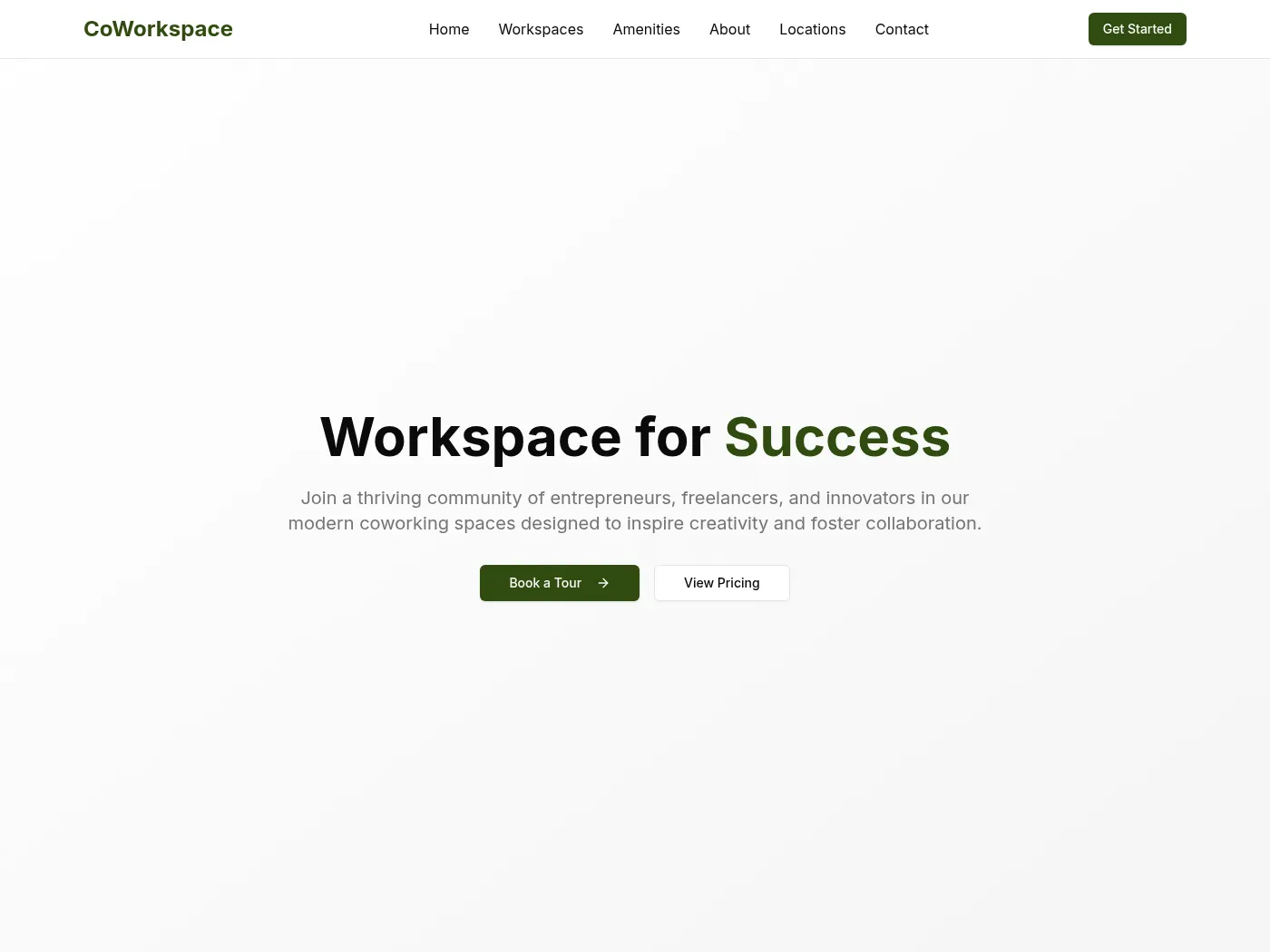 Coworkspace Web Clone