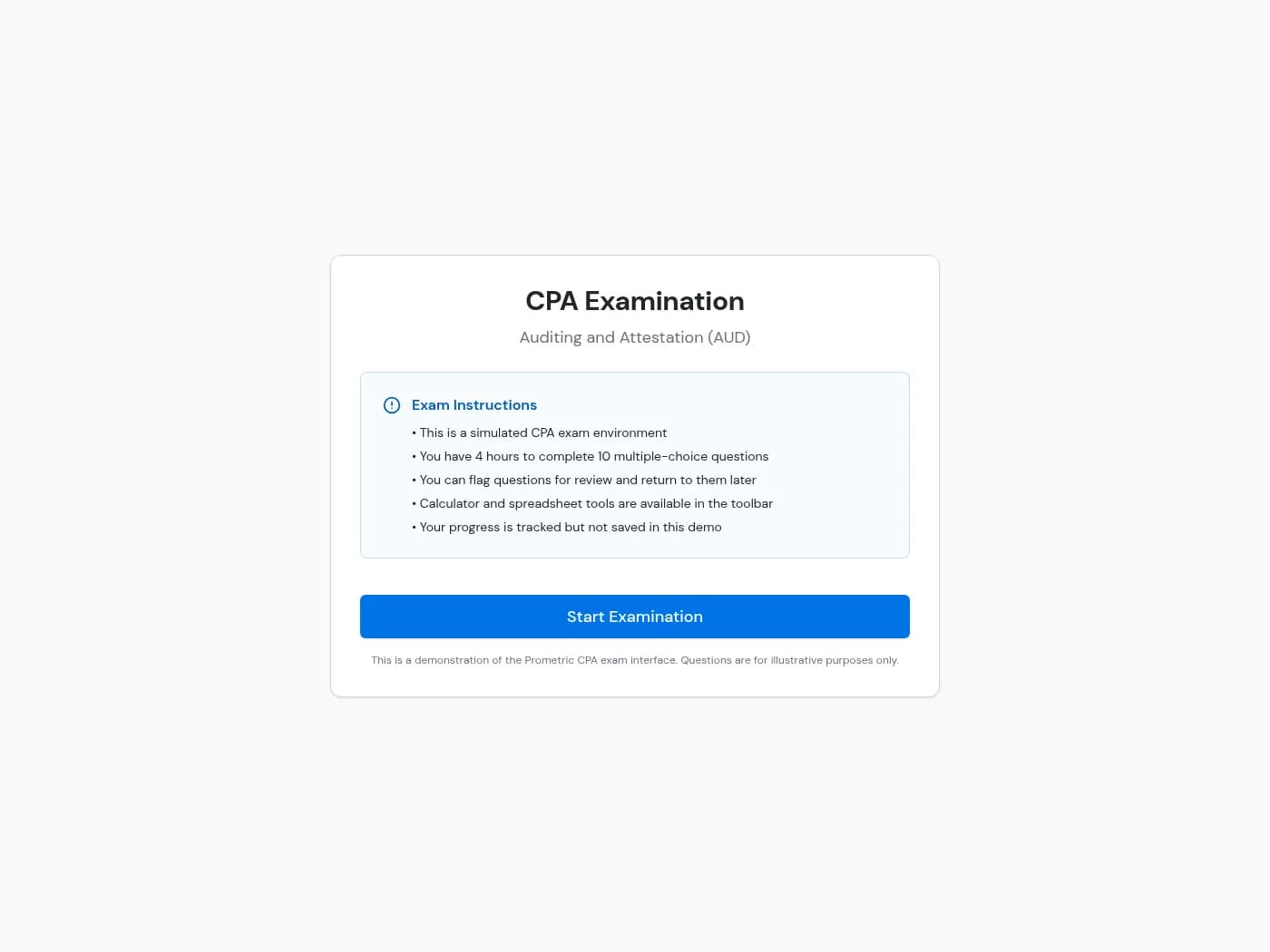 CPA Exam Layout Simulator