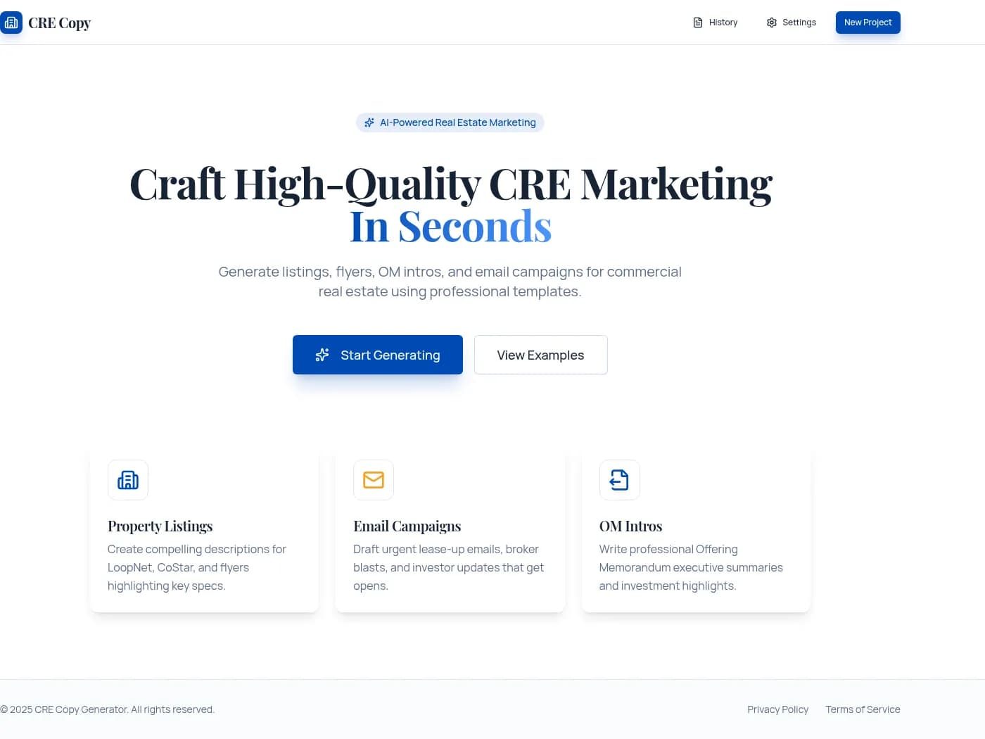 CRE Copy Generator