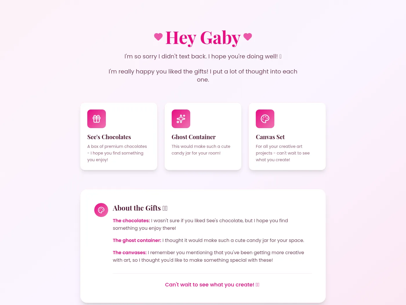 Creative Gift Sharing Platform