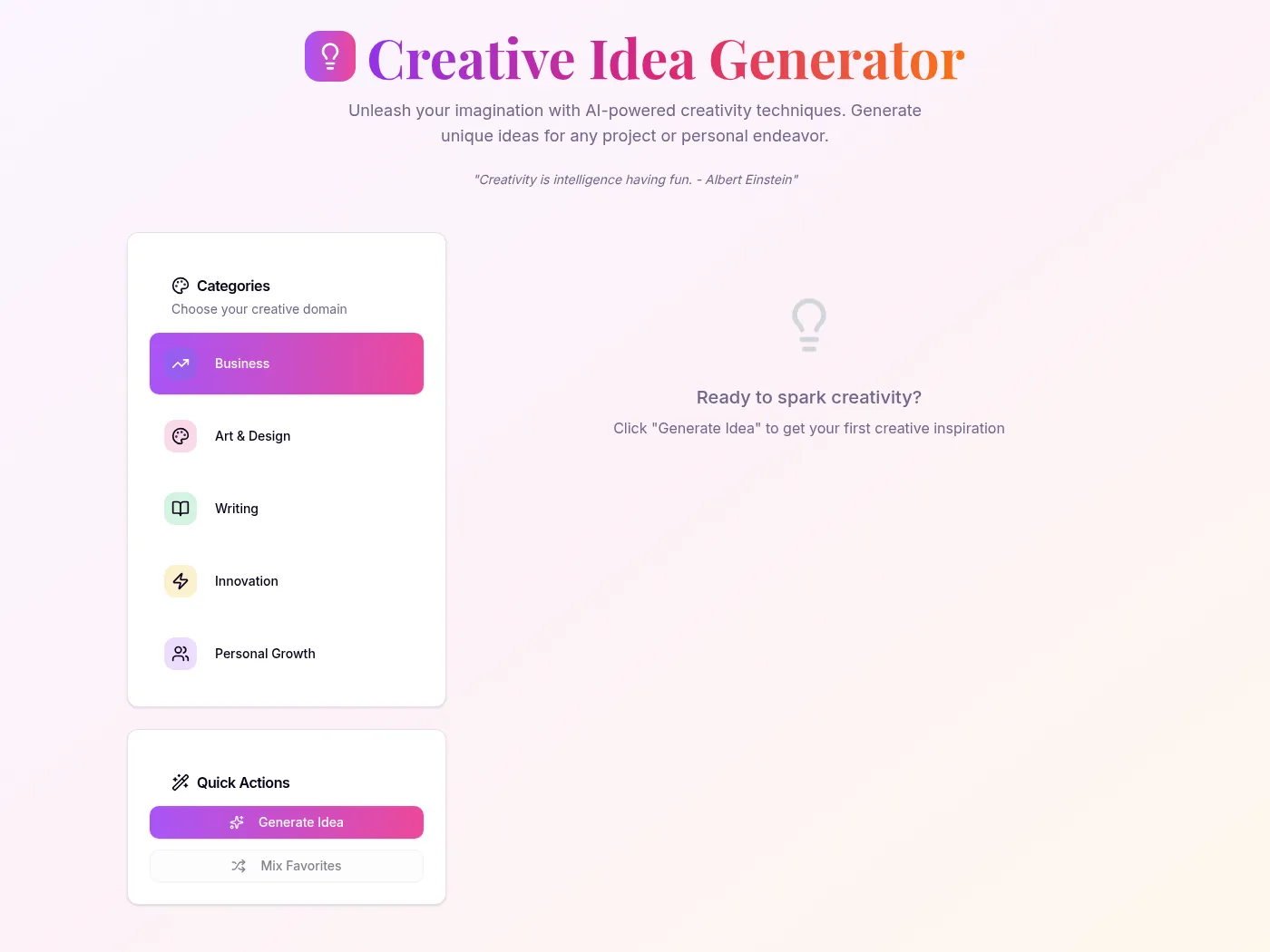 Creative Idea Generator