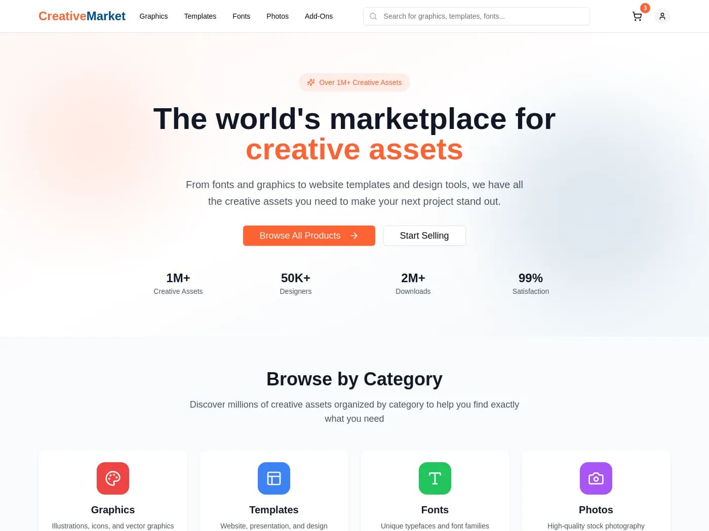 Creative Market Clone