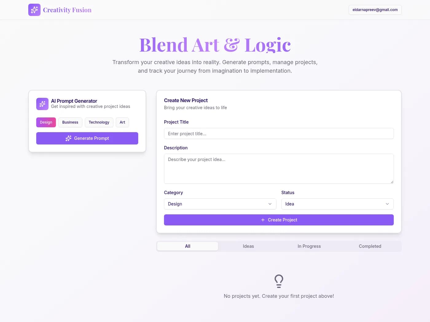Creativity Fusion Platform