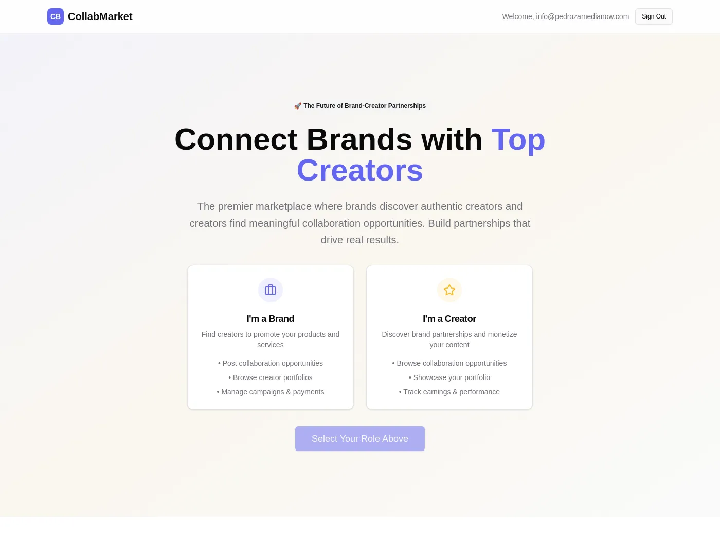 Creator-Brand Collaboration Marketplace