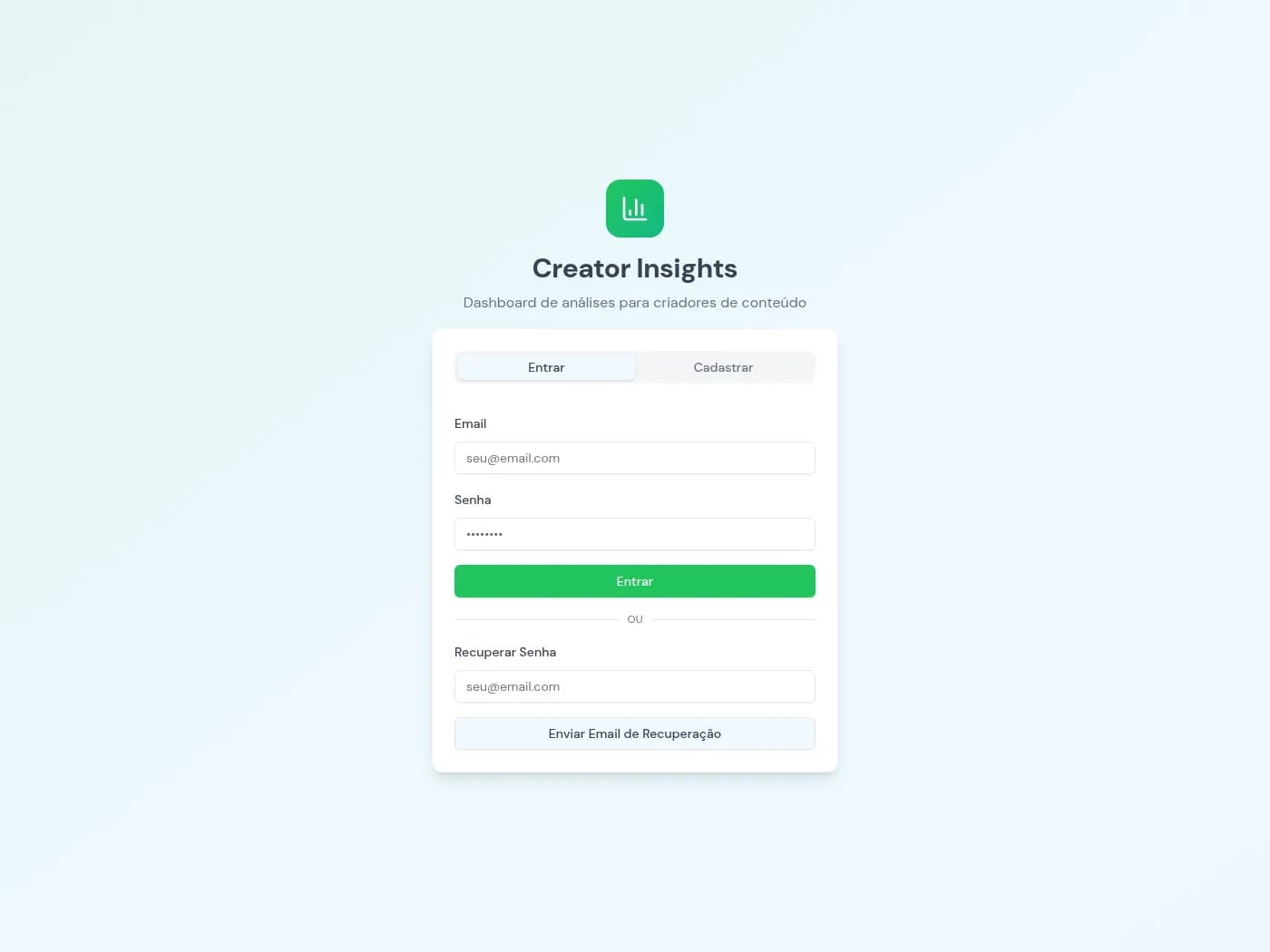 Creator Insights - Business Analytics Dashboard for Content Creators and Sellers