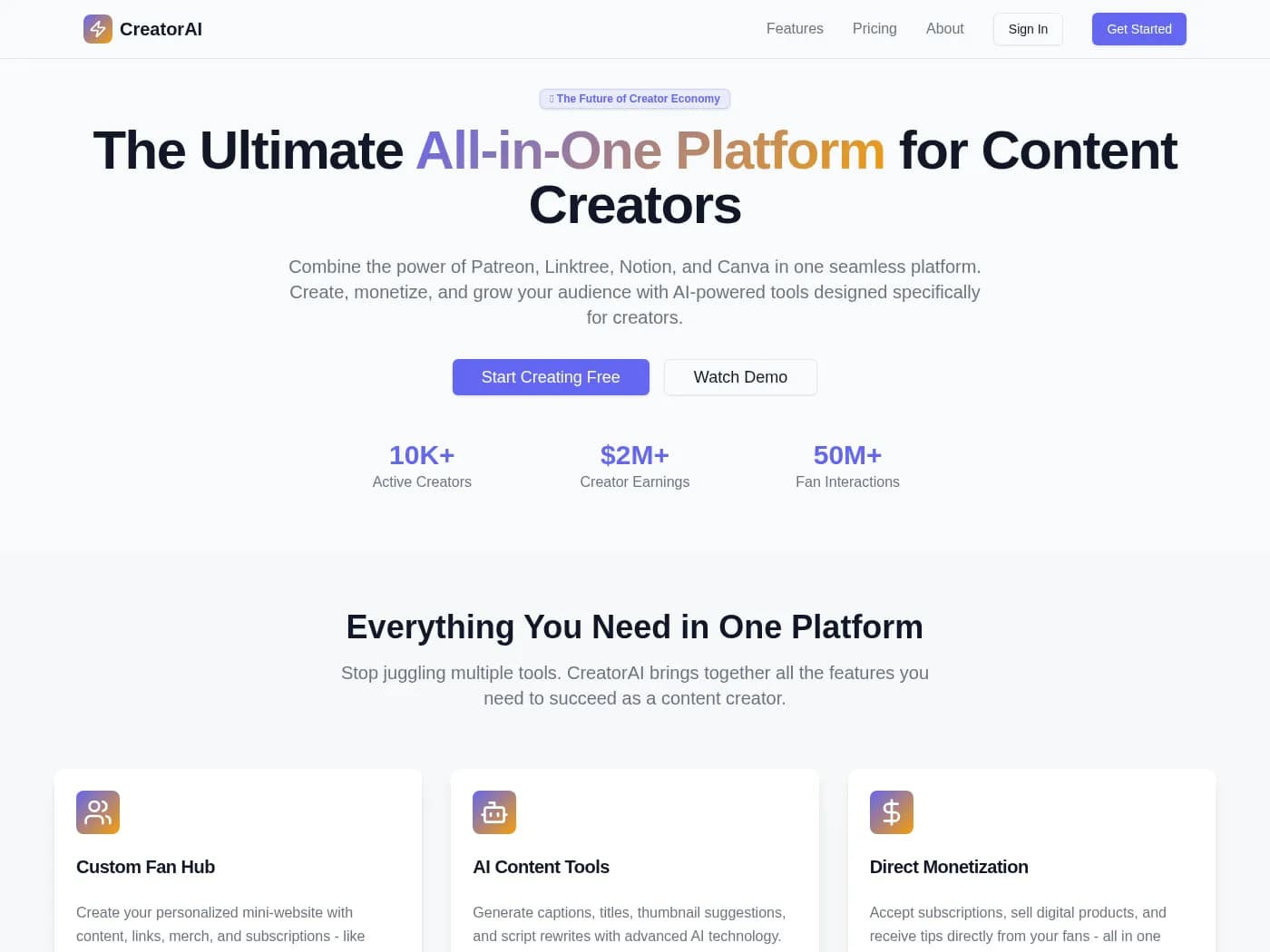 CreatorAI: The Ultimate All-in-One Platform for Content Creators