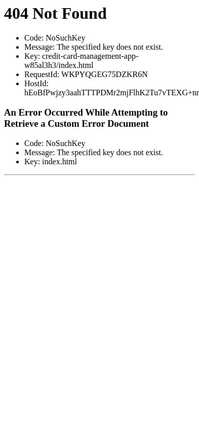 Credit Card Management Mobile App