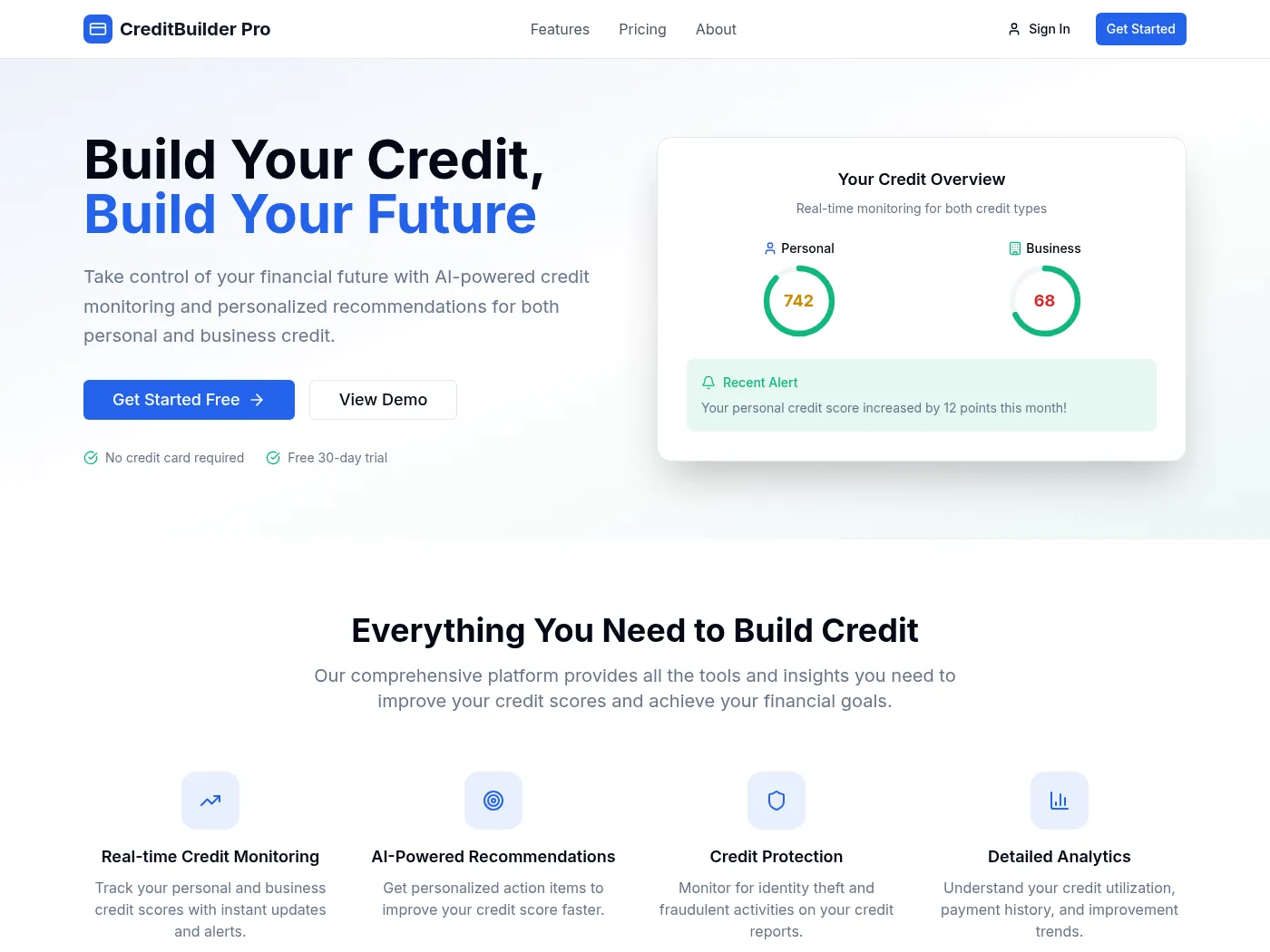 CreditBuilder Pro: Business & Personal Credit Platform