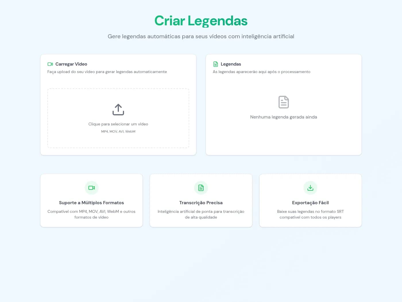 Criar Legendas - Automatic Subtitle Generator
