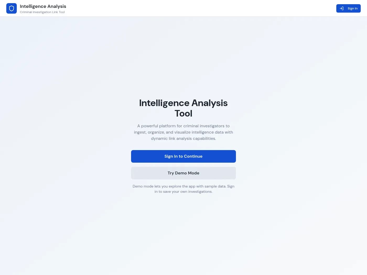 Criminal Intelligence Link Analysis Tool