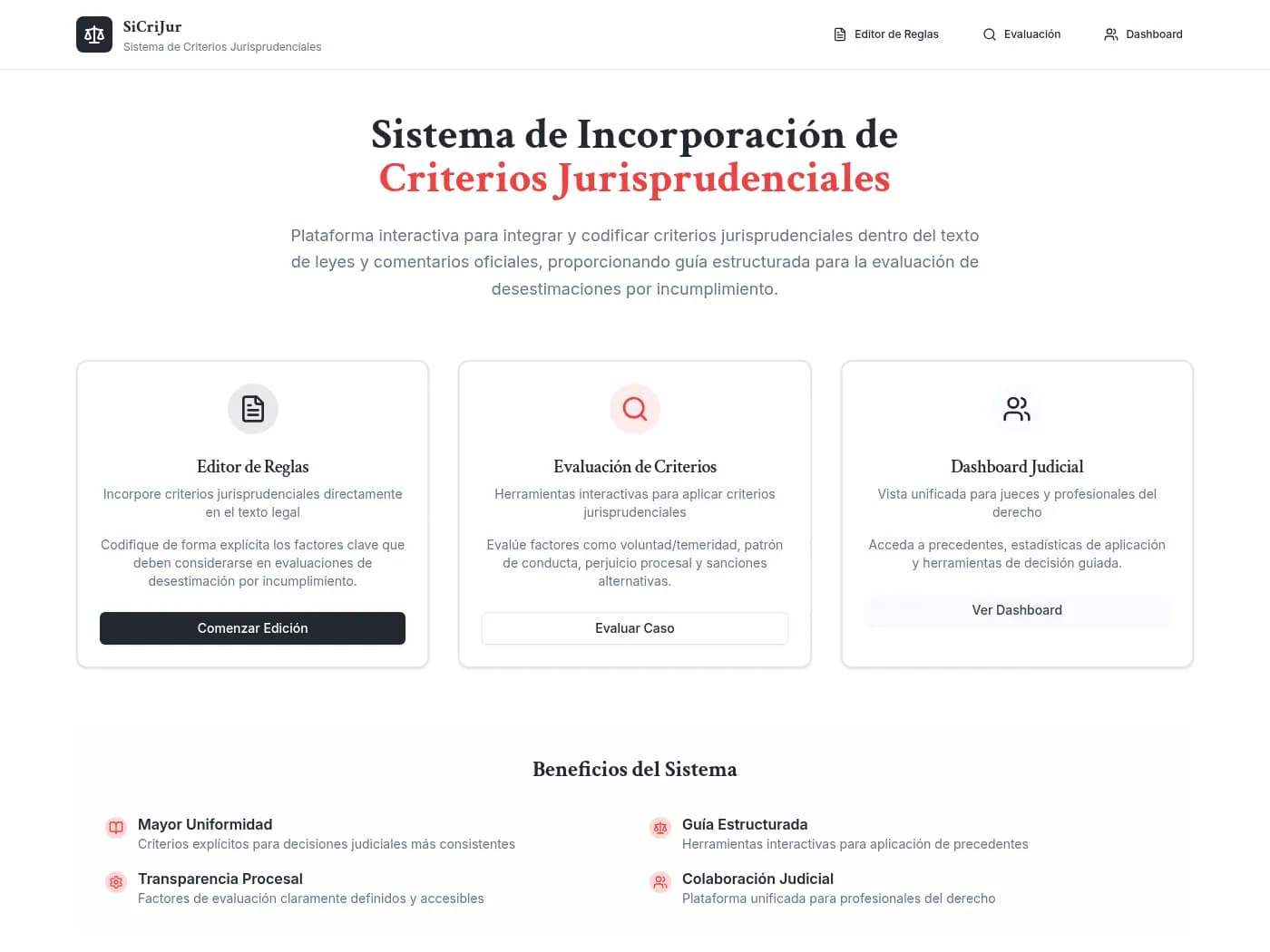 Sistema de Incorporación de Criterios Jurisprudenciales en Comentarios Legales