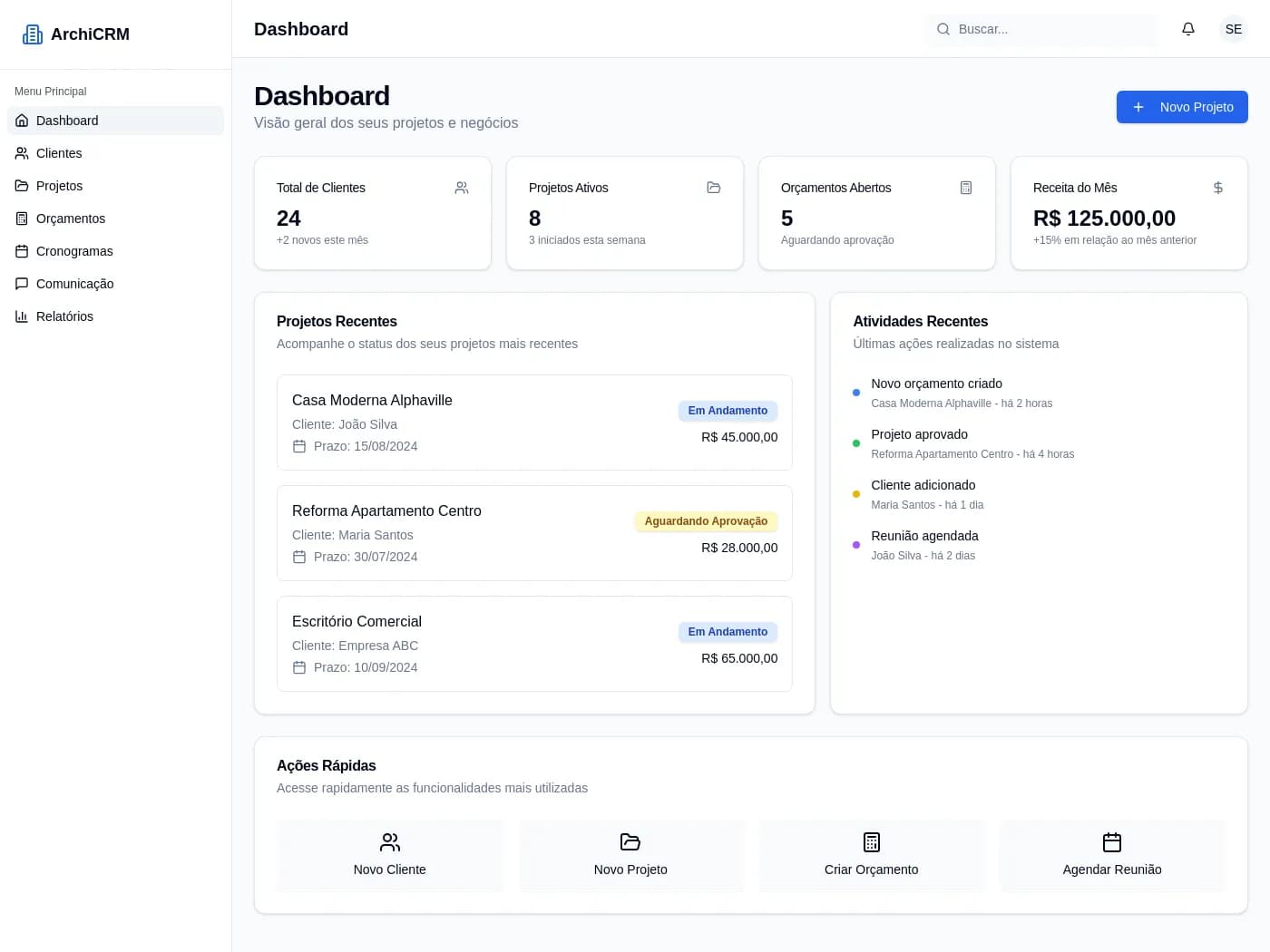 CRM para Empresas de Arquitetura