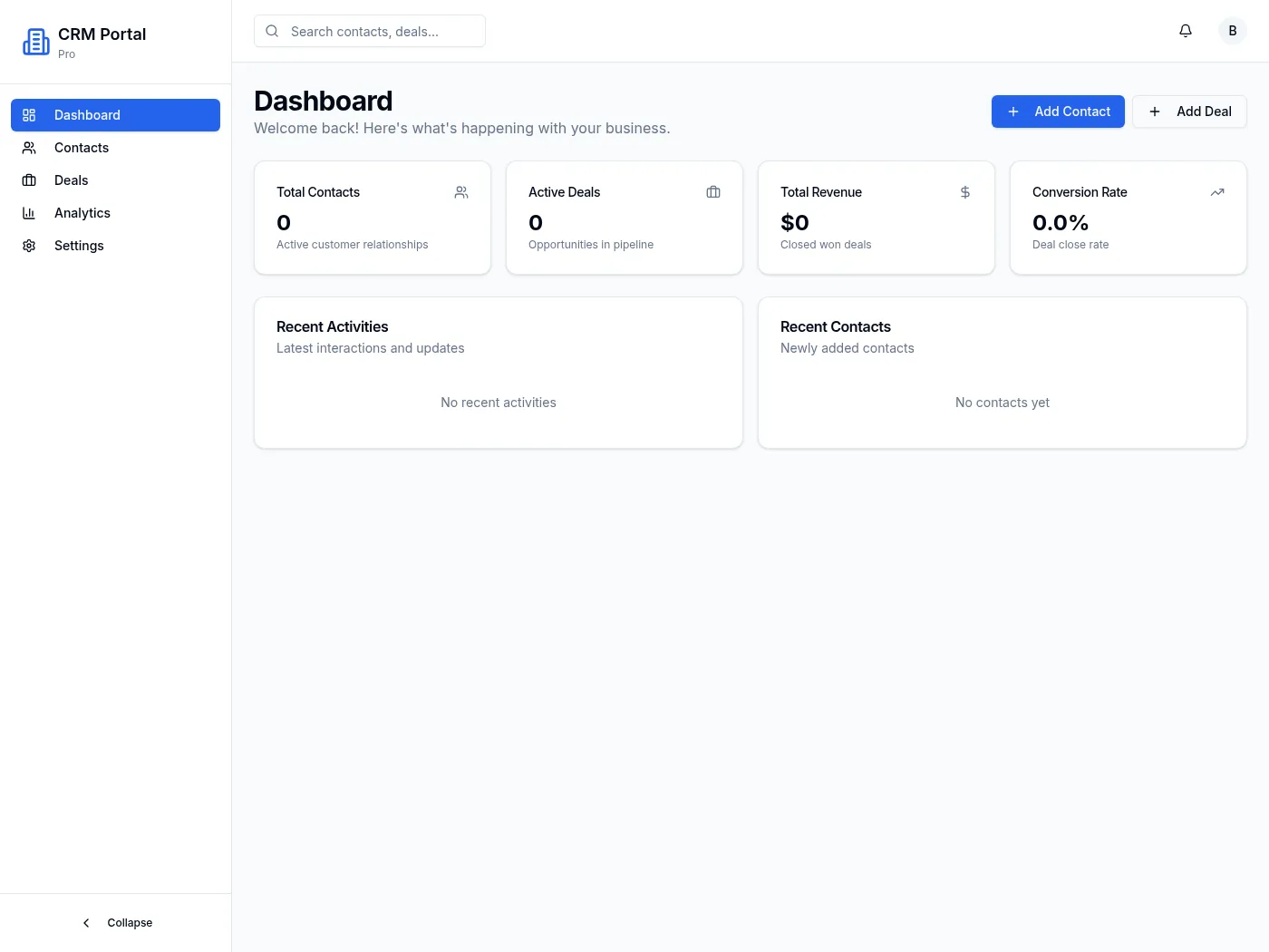 CRM Portal Pro
