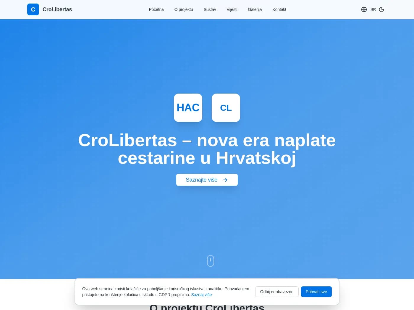 CroLibertas Bilingual Web Portal Prototype for HAC New Tolling System