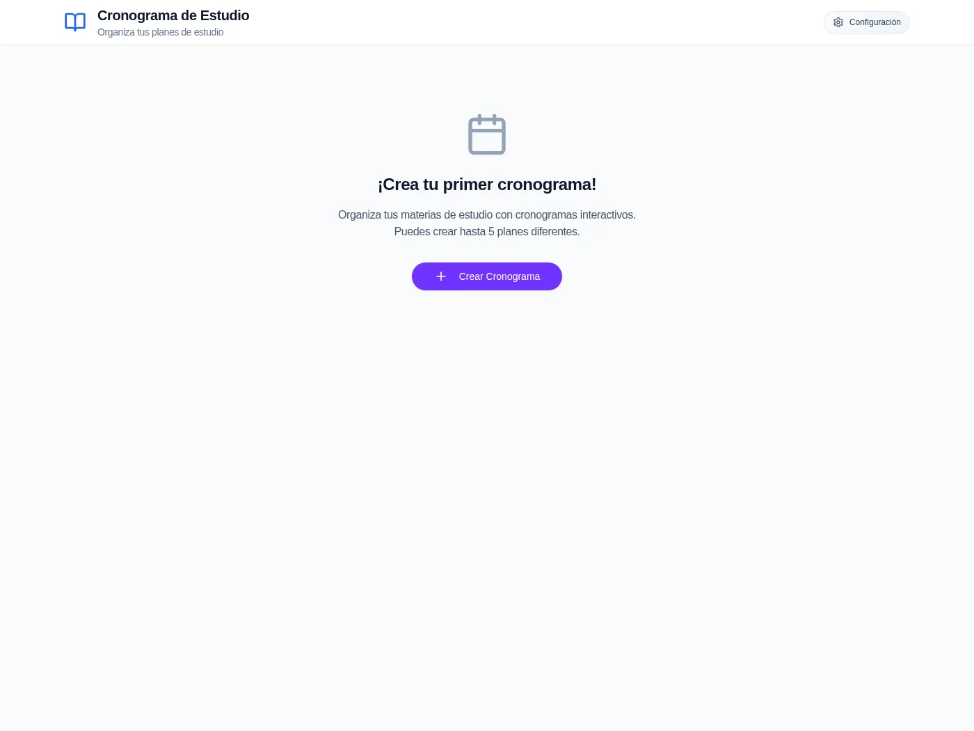 Cronograma de Estudio Interactivo con Gantt para Planes Académicos