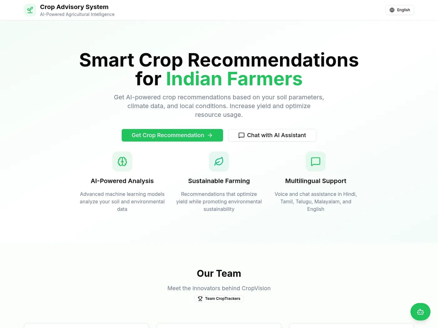Crop Advisory System: Multilingual AI Platform Empowering Indian Farmers