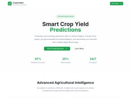 CropYieldAI: Smart Predictive Analytics for Agriculture