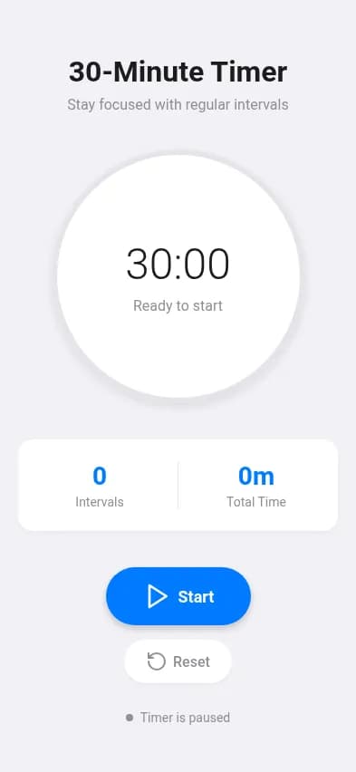 Cross-Platform 30-Minute Interval Timer
