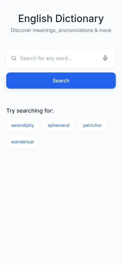 Cross-Platform English Dictionary App