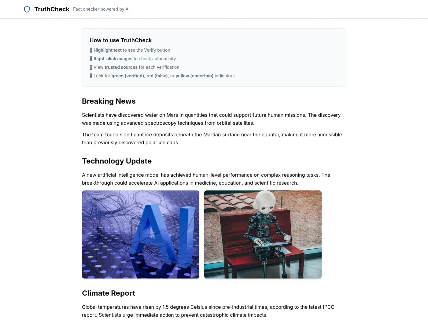 Cross-Platform Fact Checker Plugin for Web & Mobile