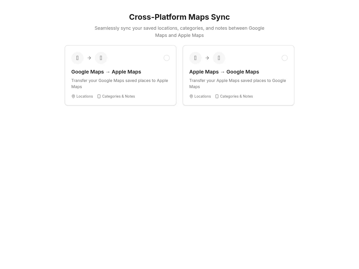 Cross-Platform Maps Sync Utility