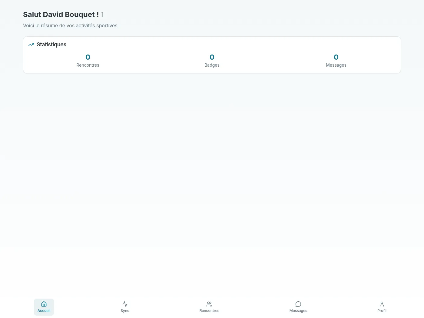 CrossRun: Sport Encounter Platform (French UI)