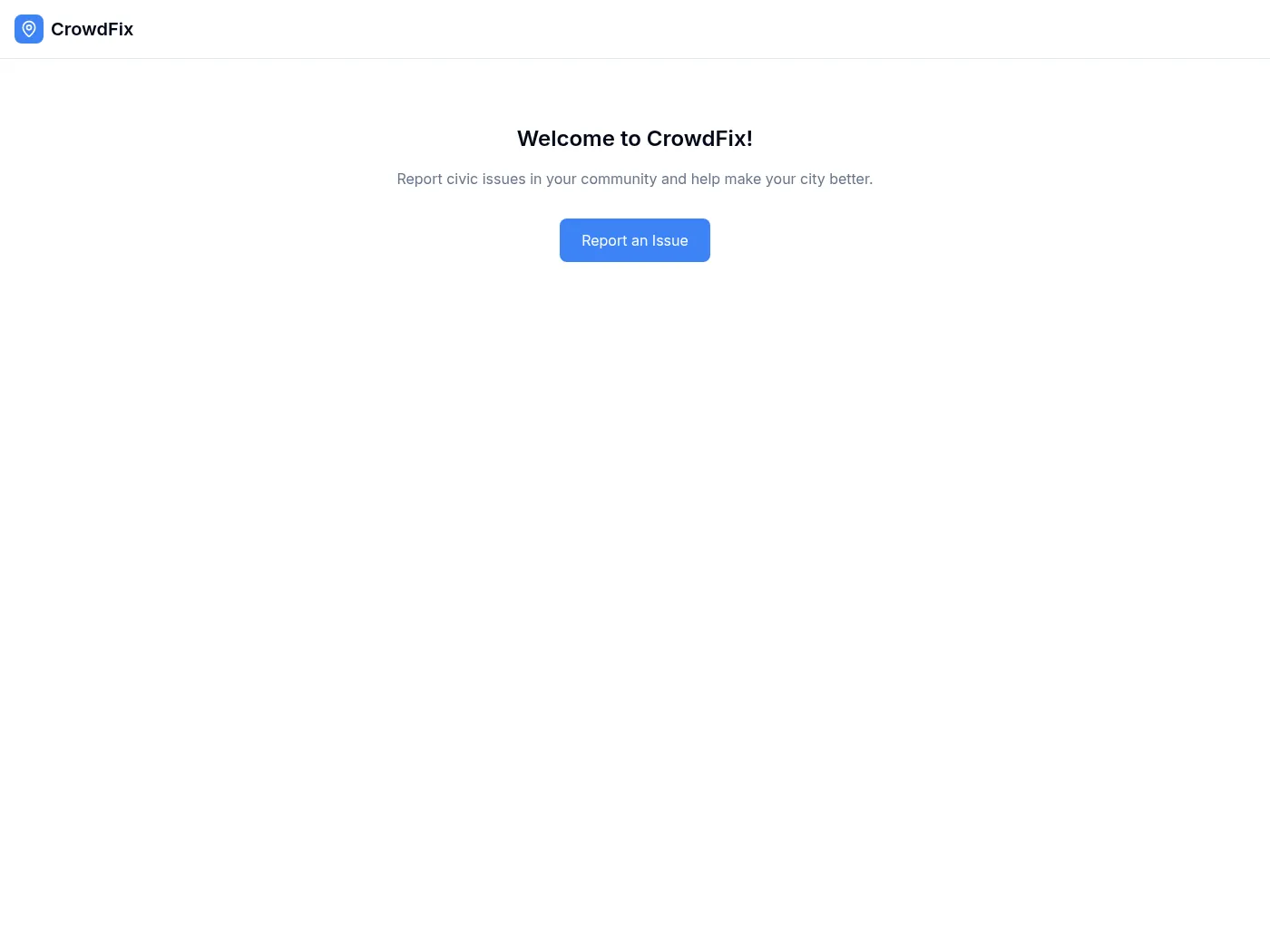 CrowdFix: Civic Issue Reporting & Resolution Platform