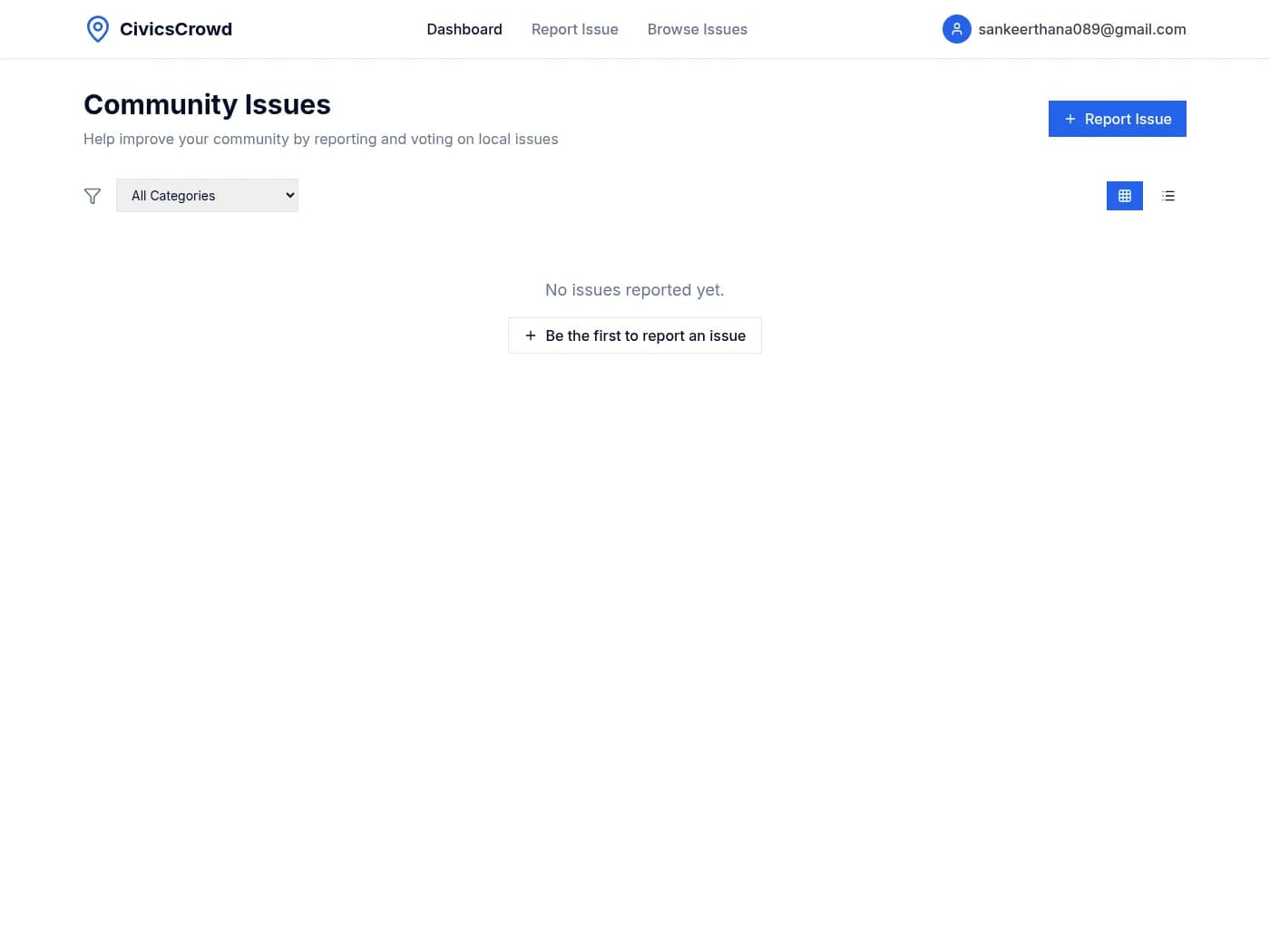 CivicsCrowd: Crowdsourced Civic Issue Reporting Platform