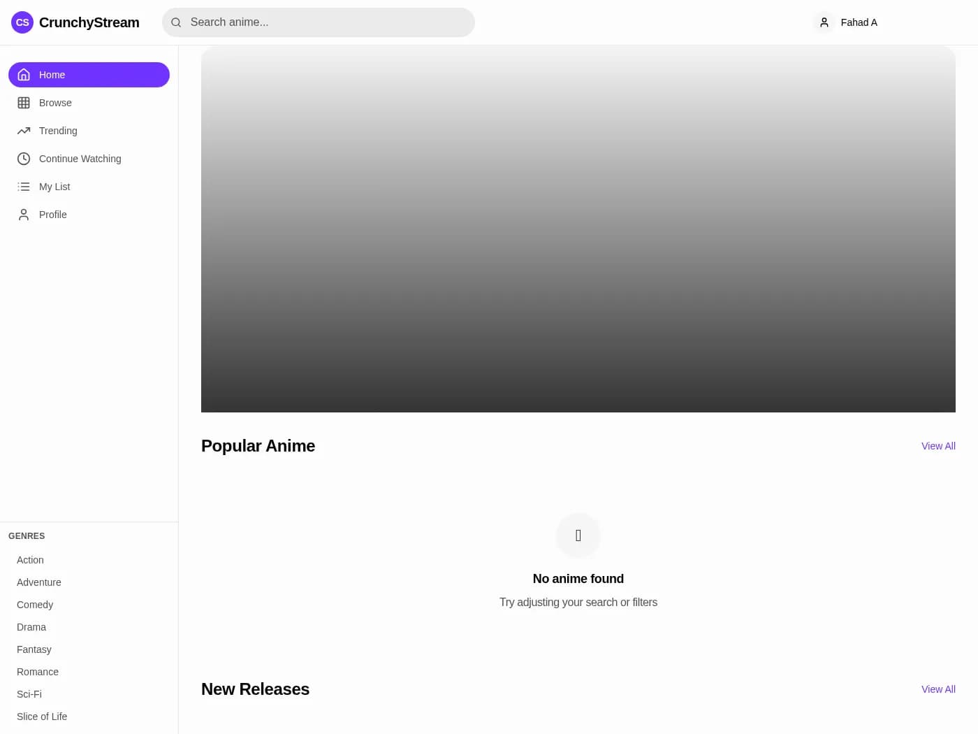 Crunchyroll Clone: Anime Streaming Platform