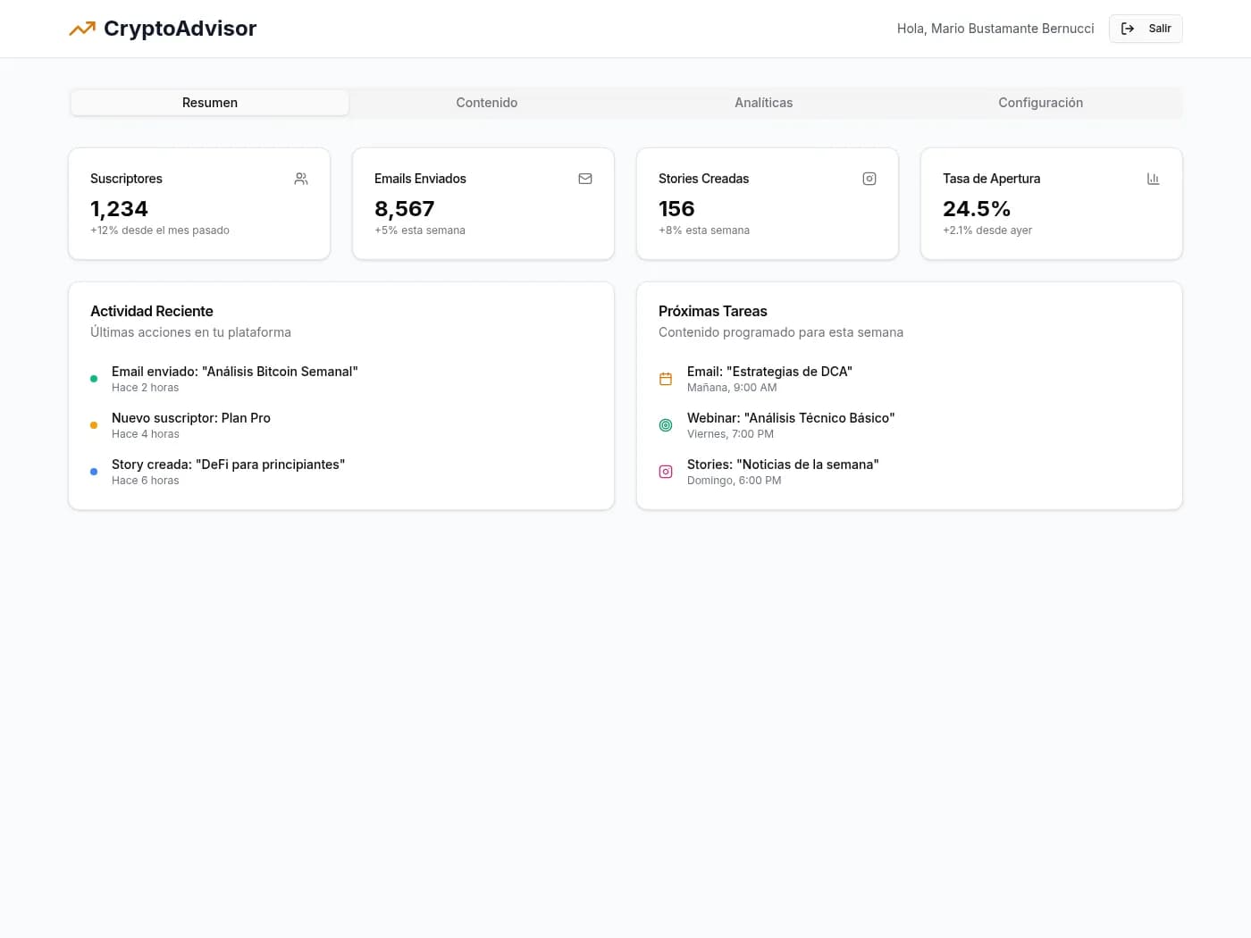 Crypto Investment Advisory Automation Platform